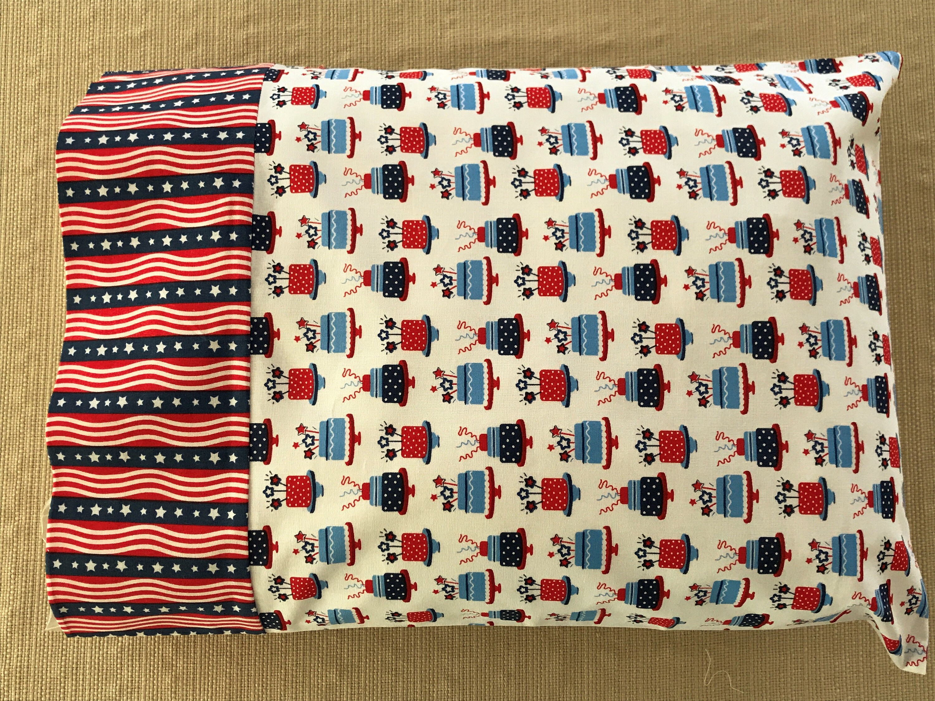 Patriotic Travel Pillowcase / American Travel Pillowcase / USA | Etsy