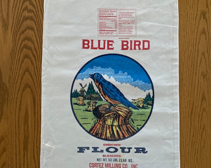 EMPTY Blue Bird Flour Sack / Blue Bird Flour Sack 2 / Blue Bird Logo ...