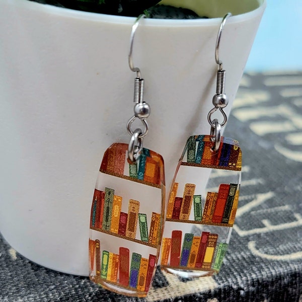 Book Earrings - Etsy