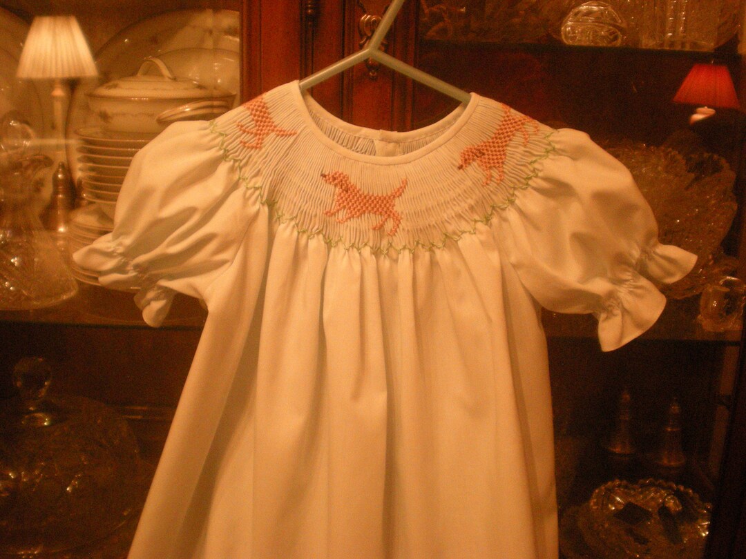 Smocked Lab Dogs Dress - Etsy
