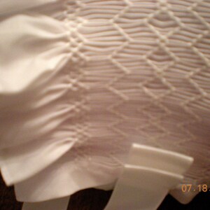 Smocked Bonnet, White With White Smocking Design, Made to Order - Etsy