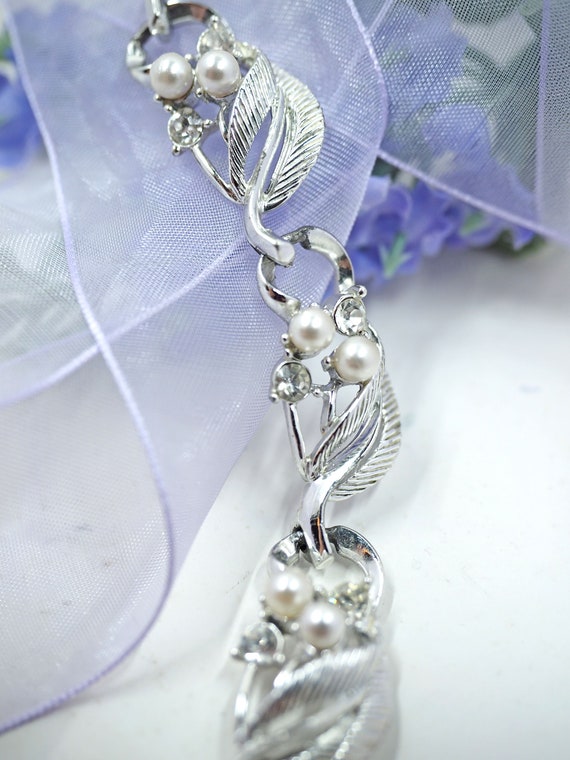 Elegant Designer STAR Glass Pearl & Rhinestone Bracel… - Gem