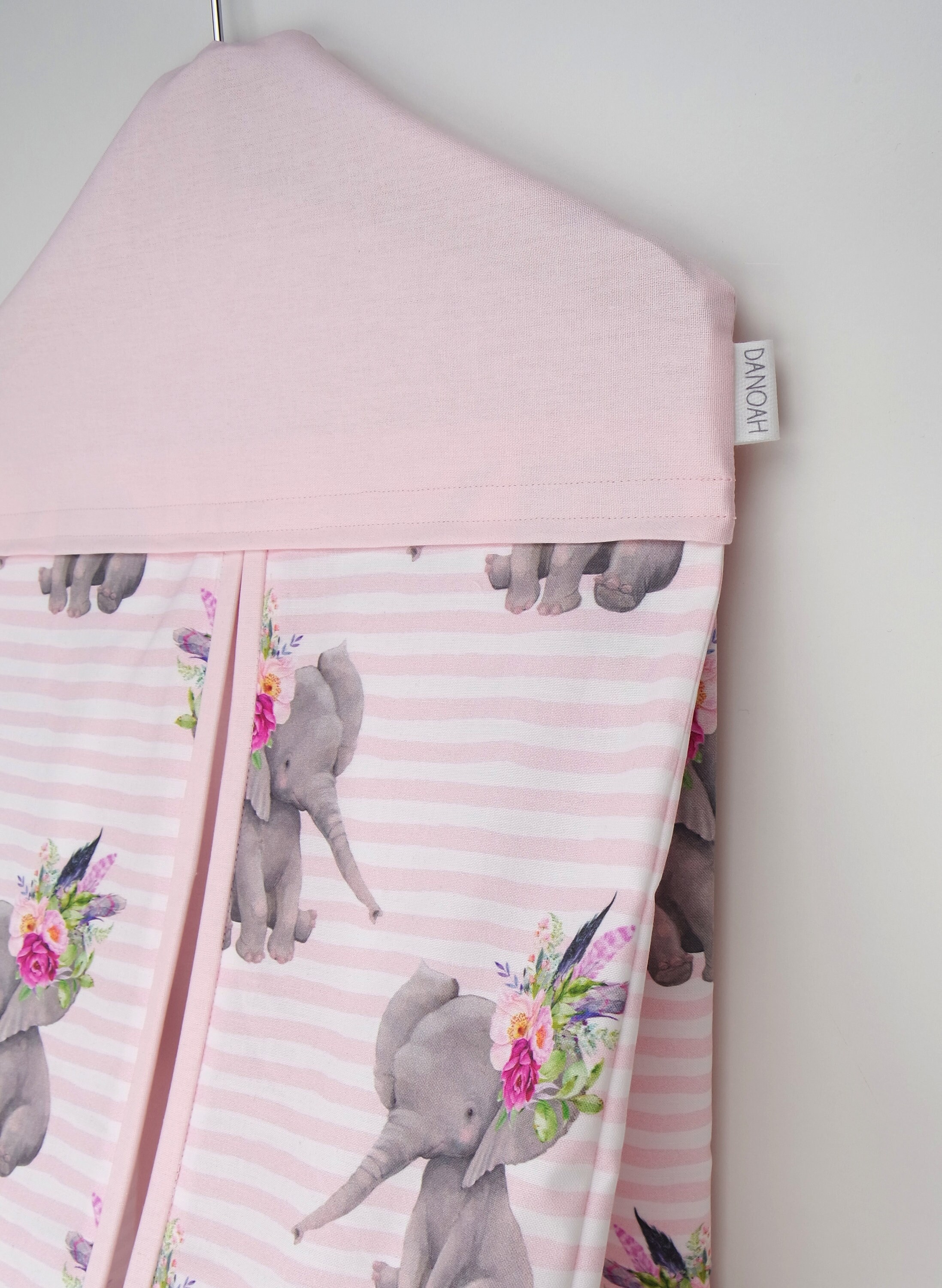 Nappy Stacker - Diaper Stacker With Pink Stripe Elephants - Etsy