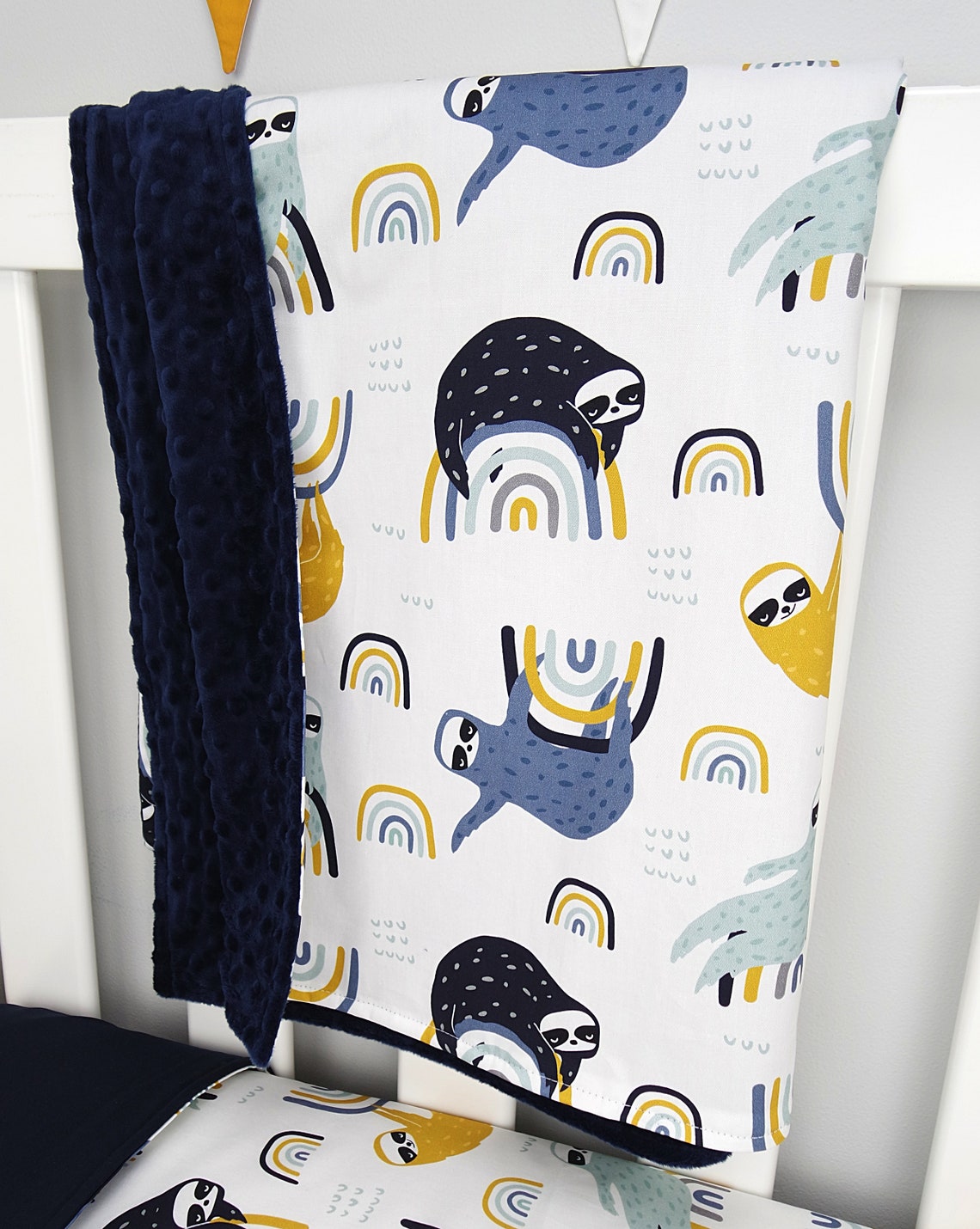 Rainbow Sloth Nursery Set // Rainbow Sloth Crib Set // Sloth - Etsy