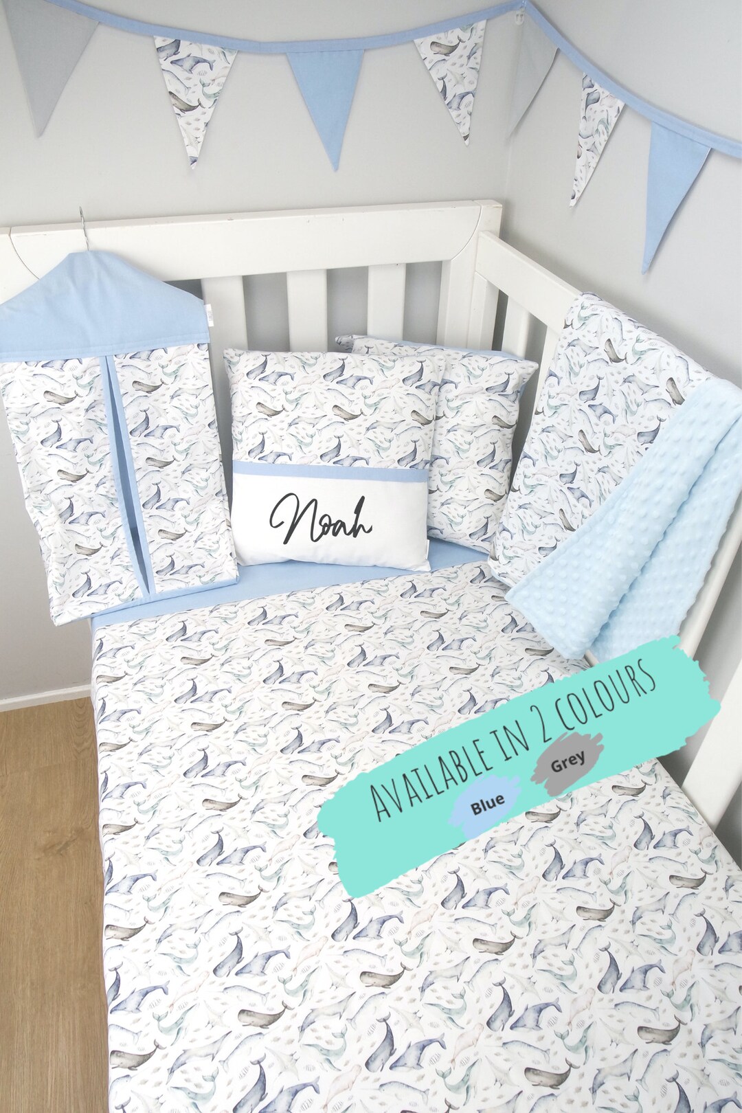 Under the Sea Nursery Set, Sea Themed Nursery, Whale Nursery Set, Under ...