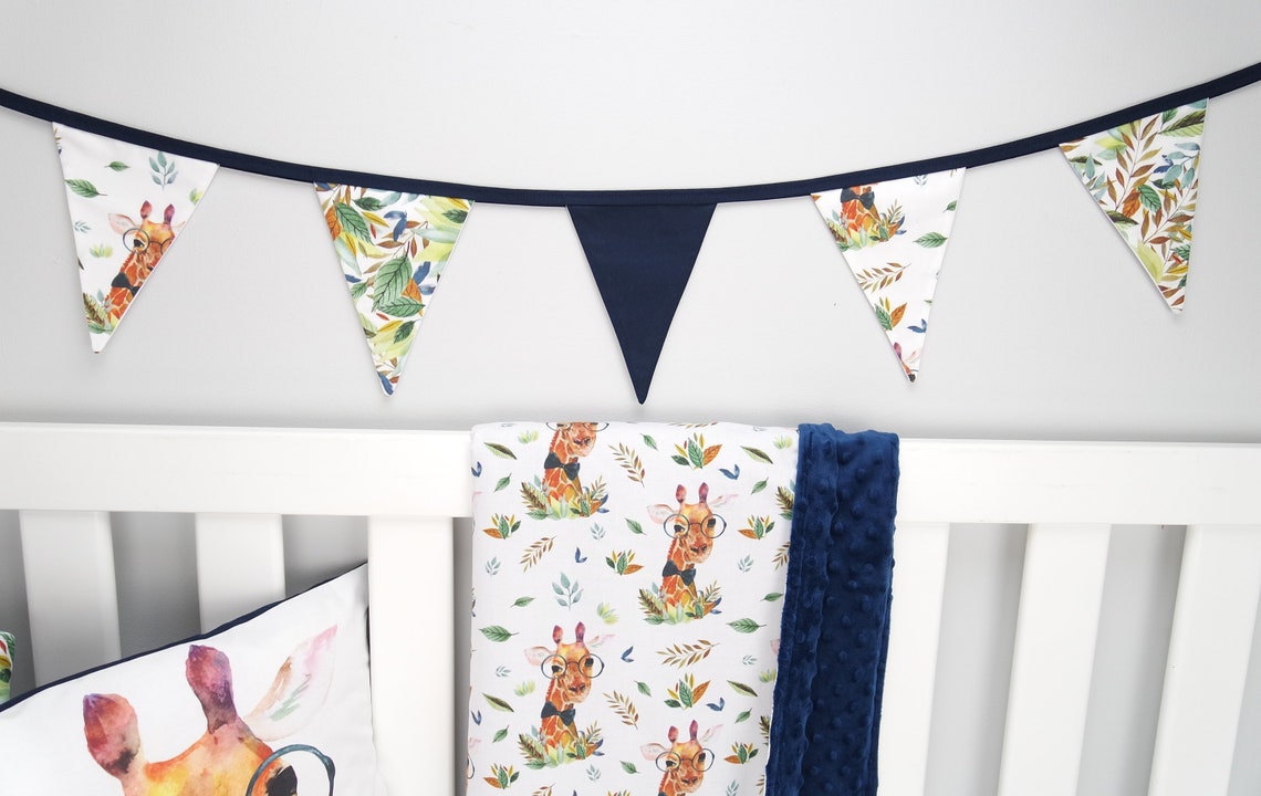 Giraffe Nursery Set for Boys // Giraffe Boy Crib Set - Etsy