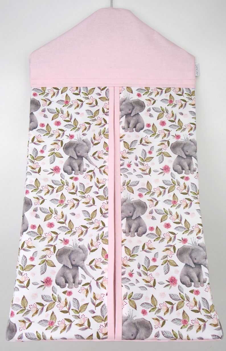 Nappy Stacker Diaper Stacker With Pink Floral Elephants - Etsy