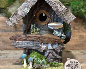 Rustic Birdhouse Whimsical and Functional Birdhouse With - Etsy