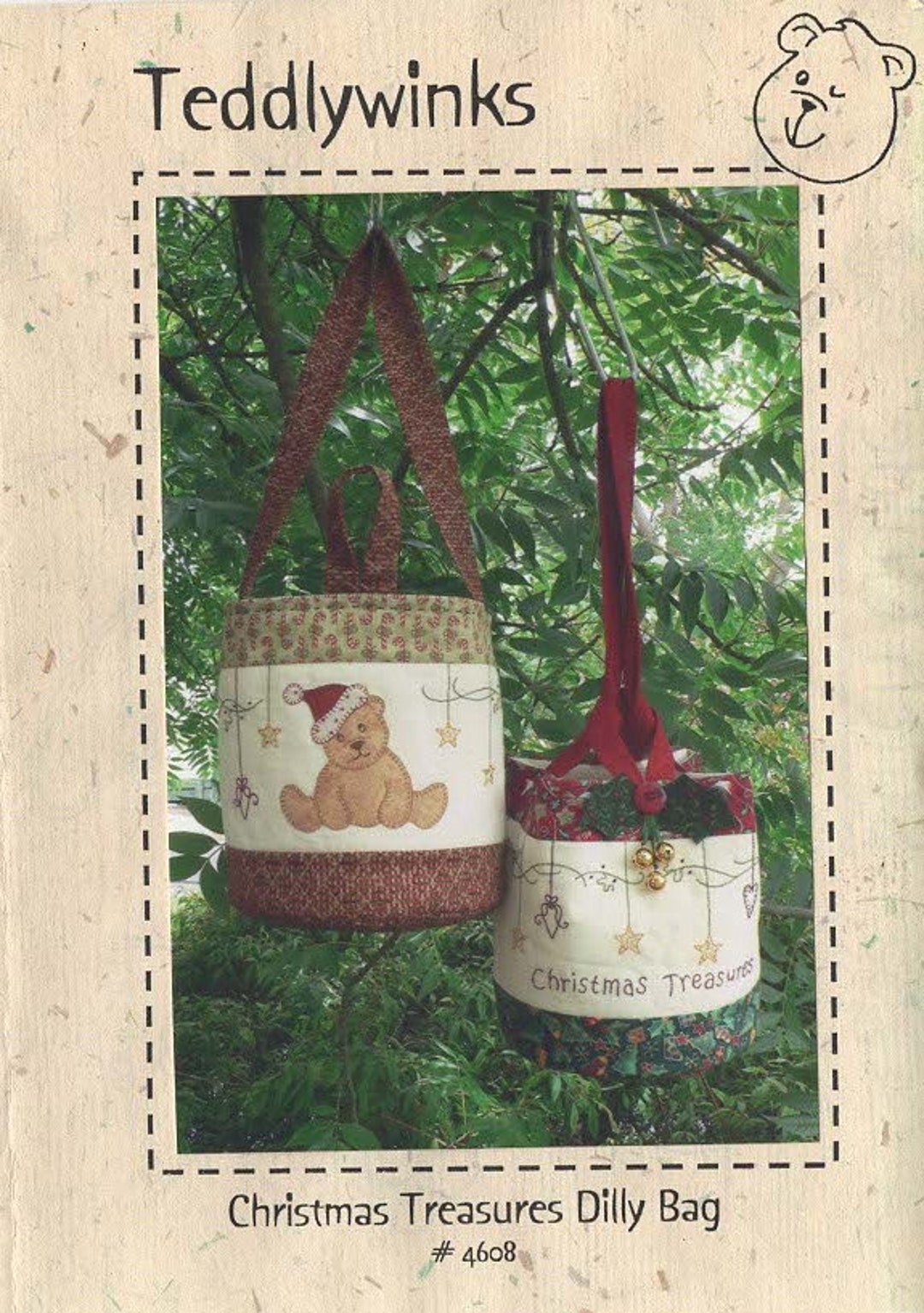 Christmas Treasures Dilly Bag Pattern Designed by Teddlywinks Paper ...