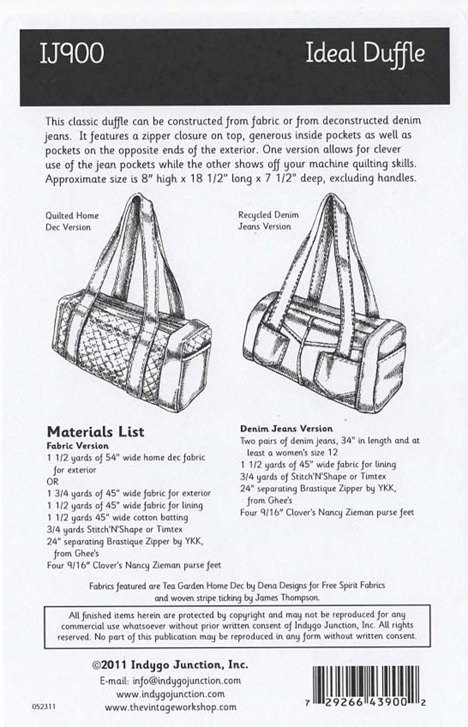 Ideal Duffle Designed by Amy Barickman of Indygo Junction Designs Paper ...