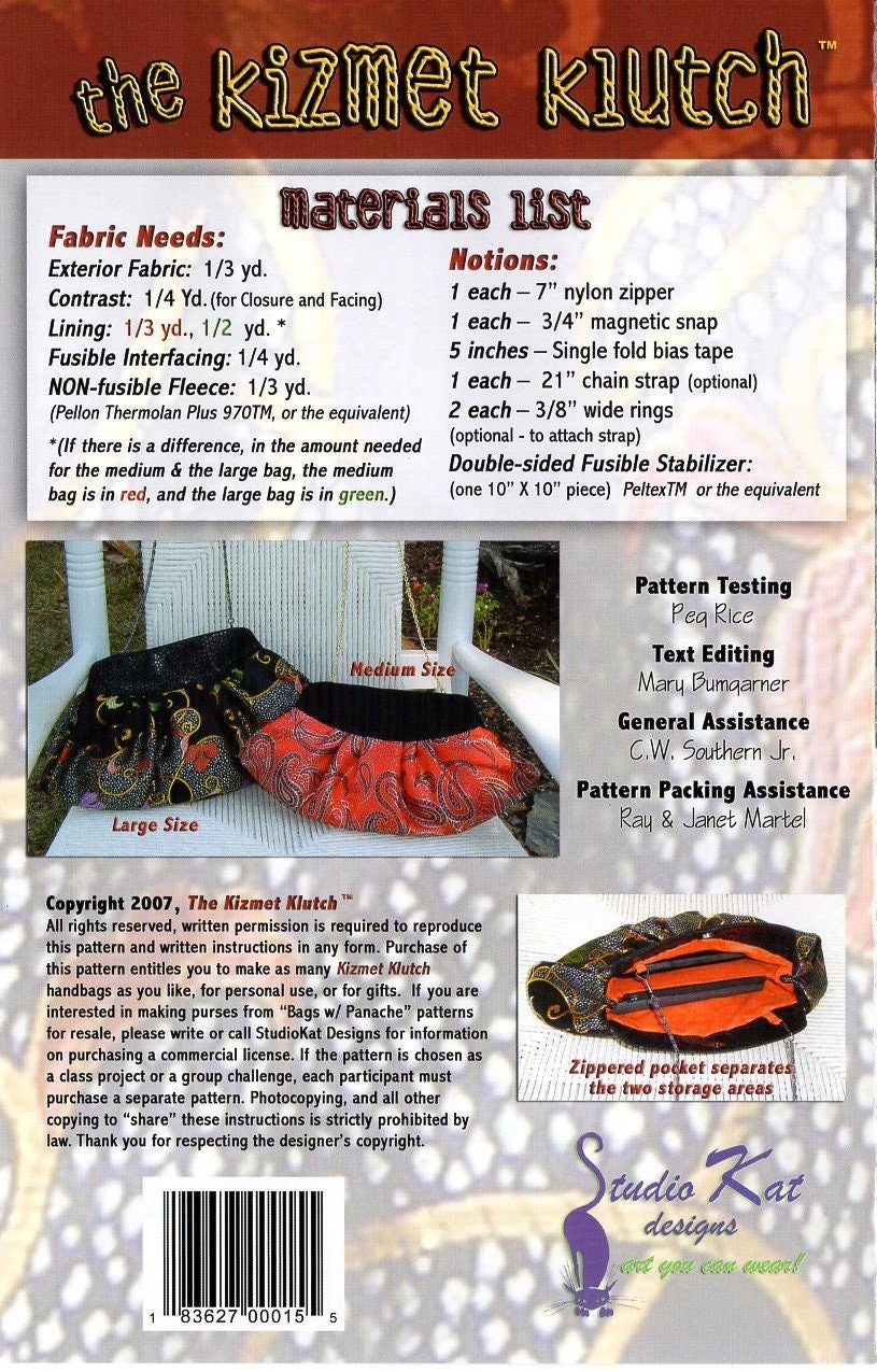 The Kismet Clutch Designed by Studio Kat Designs Paper Sewing Pattern ...