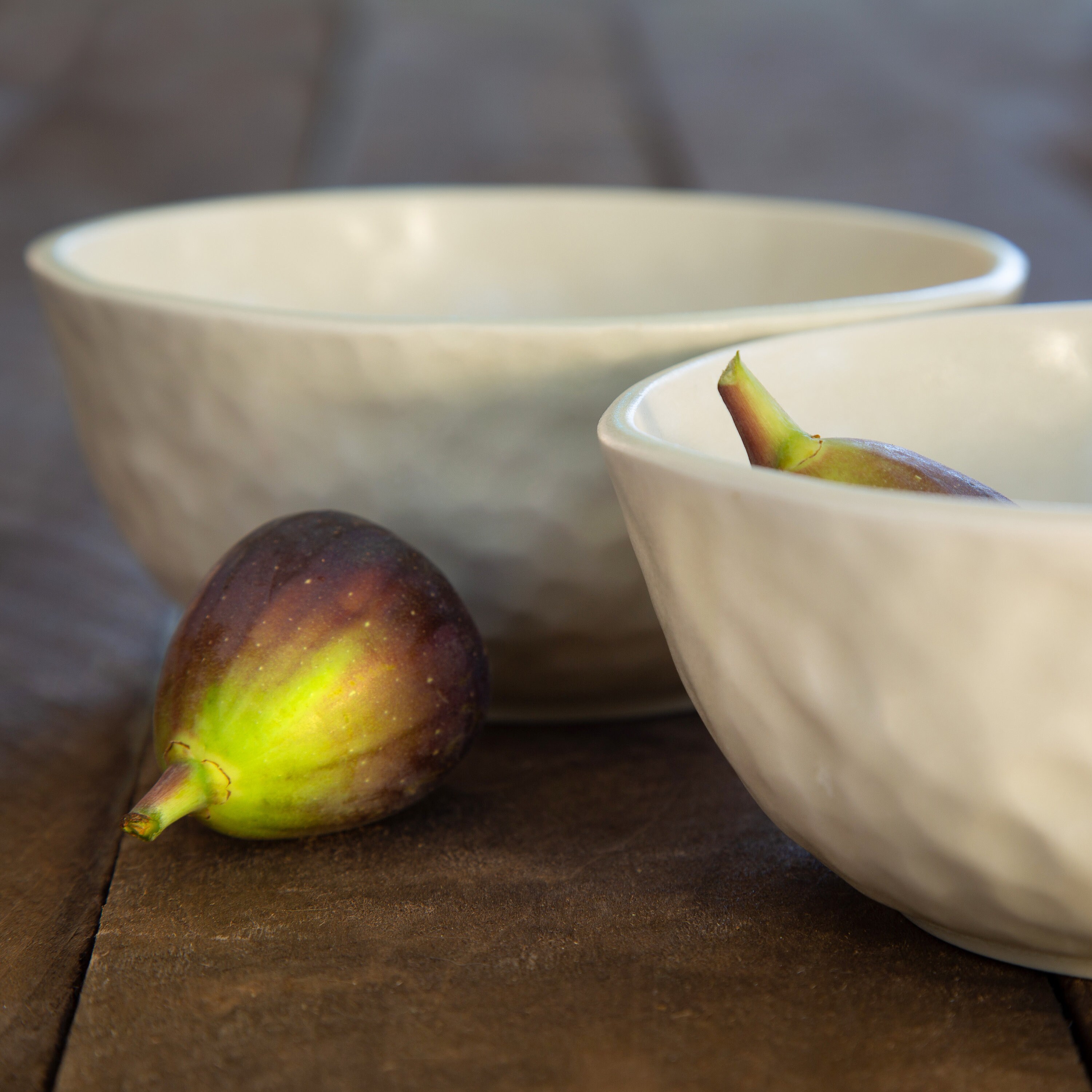 Small Vanilla Textured Prep Bowls