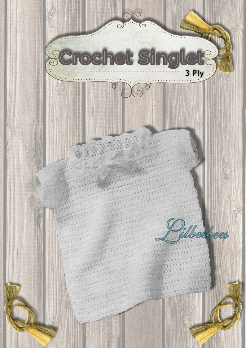 Baby Crochet Pattern - Baby Crochet Singlet in 3 Ply - Etsy