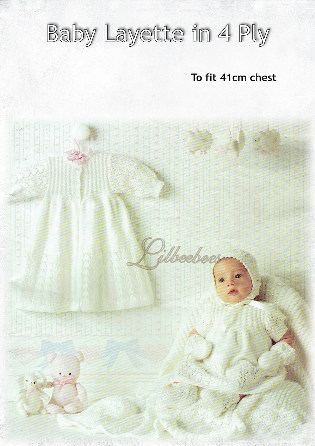 Baby Knitting Pattern PDF Download, Baby Layette Set in 4 Ply to Fit ...