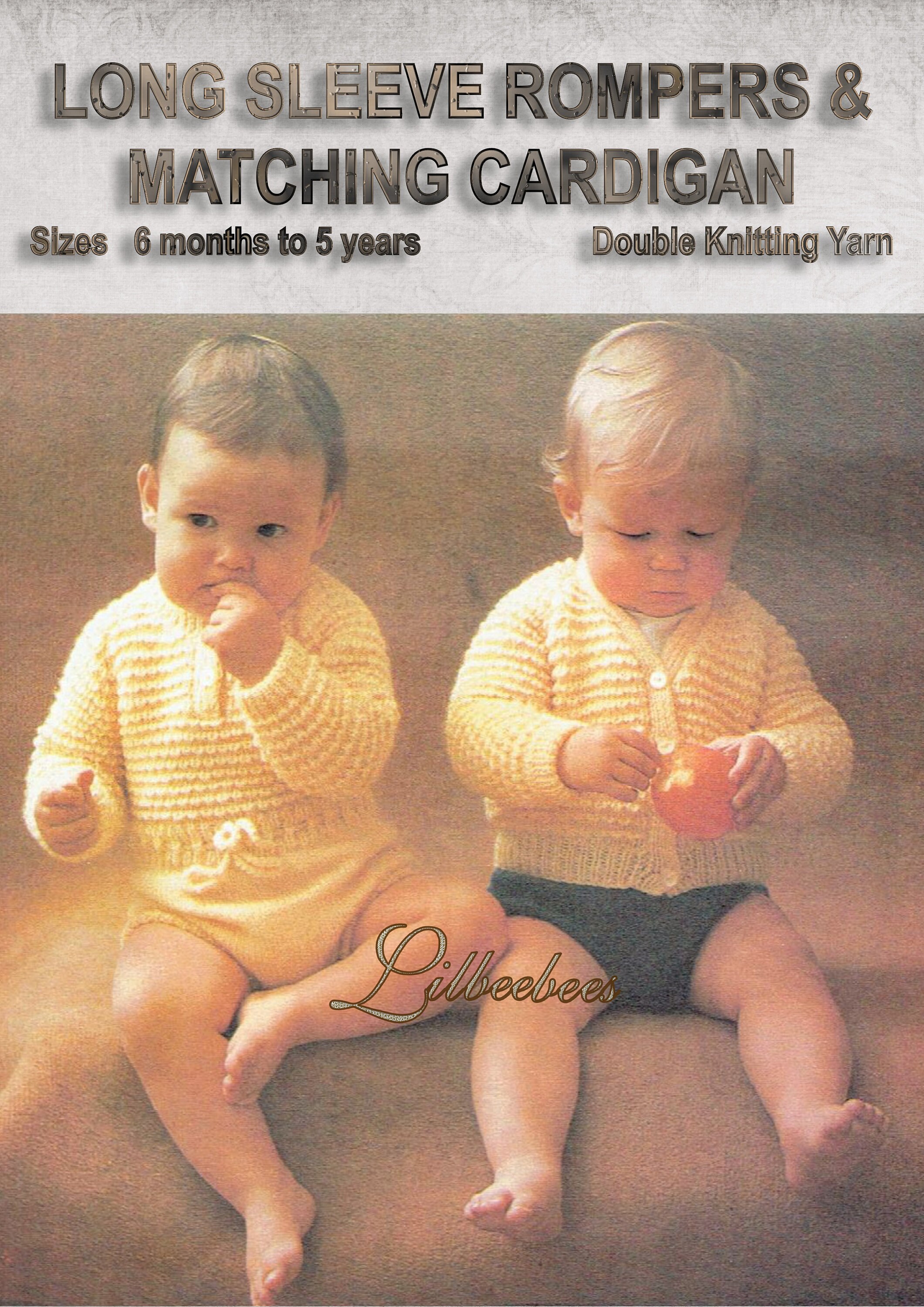 Baby Knitting Pattern - Sizes 6 Mths to 5 Years (41 Cm to 61 Cm Chest ...