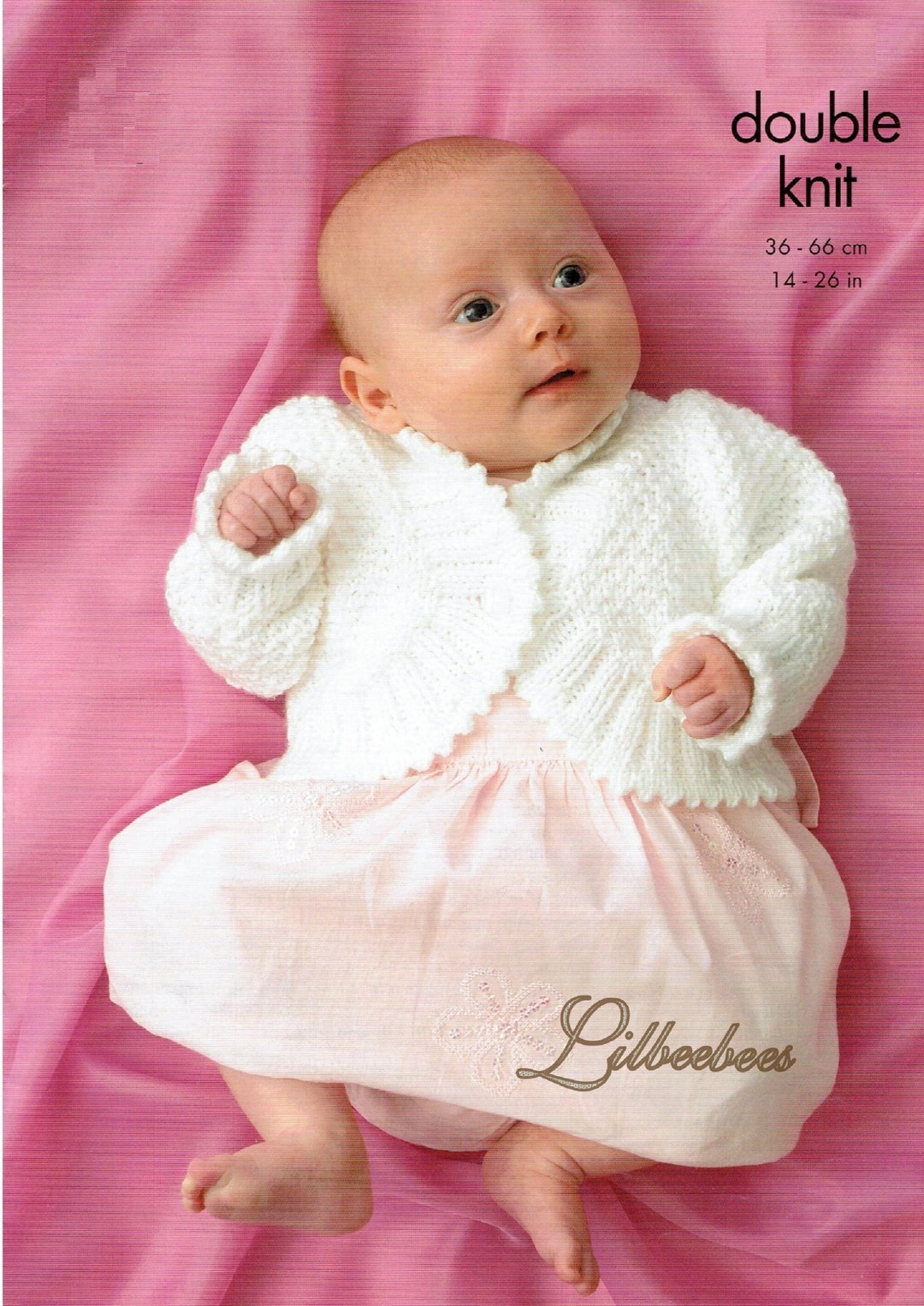 Baby Knitting Pattern - Knitted Shrug to Fit 36-66cm Knitted in Double ...