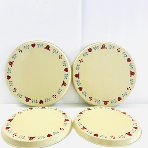 Vintage Corning CORELLE Coordinates HOMETOWN Red Hearts Blue Houses ...