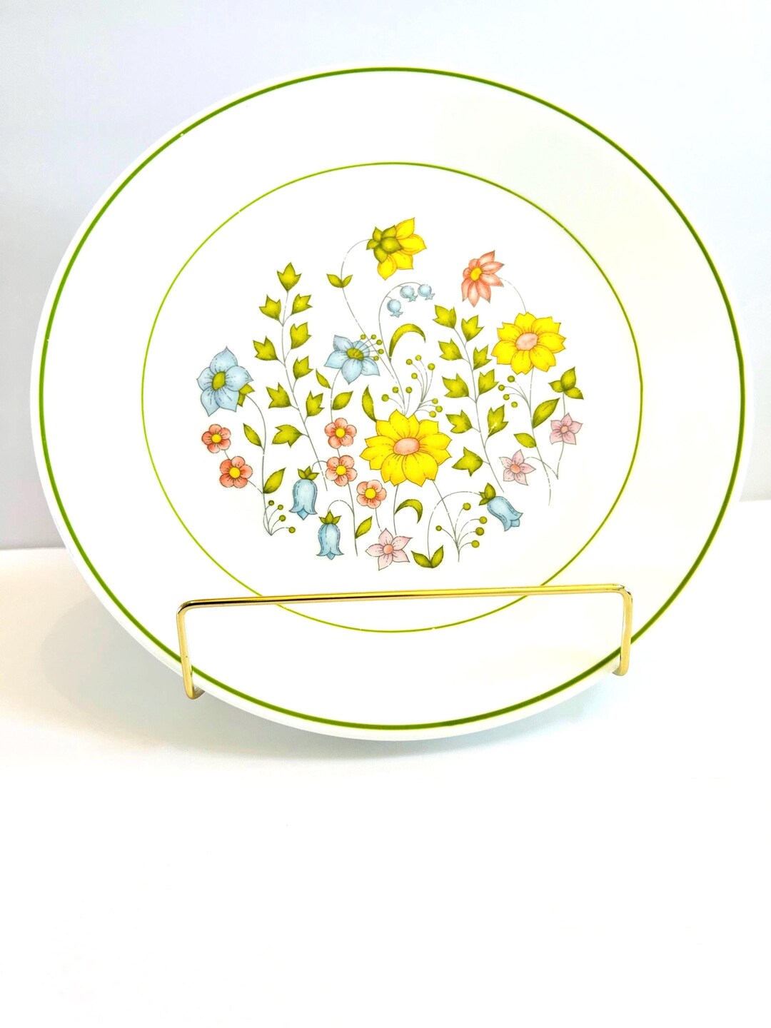 Vintage Corelle Spring Meadow Dinner Plates 10.5 Set of 4. Wildflowers ...