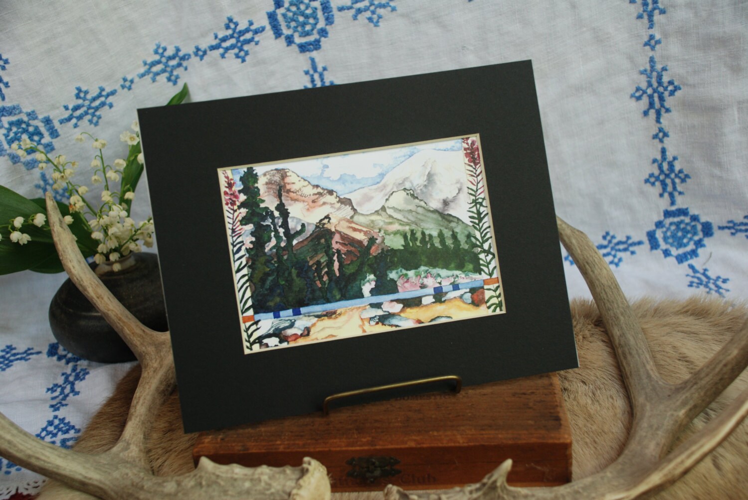 Denali Alaska Painting, 5'' X 7'' Print of Original Watercolor Painting ...