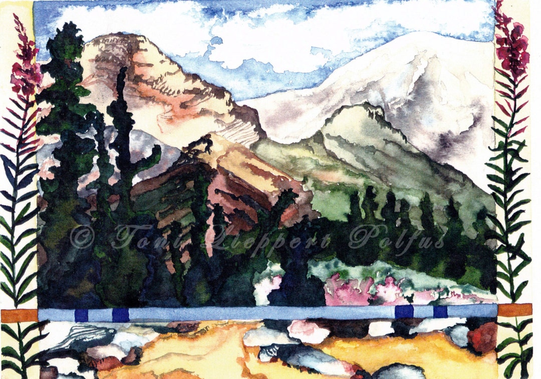 Denali Alaska Painting, 5'' X 7'' Print of Original Watercolor Painting ...