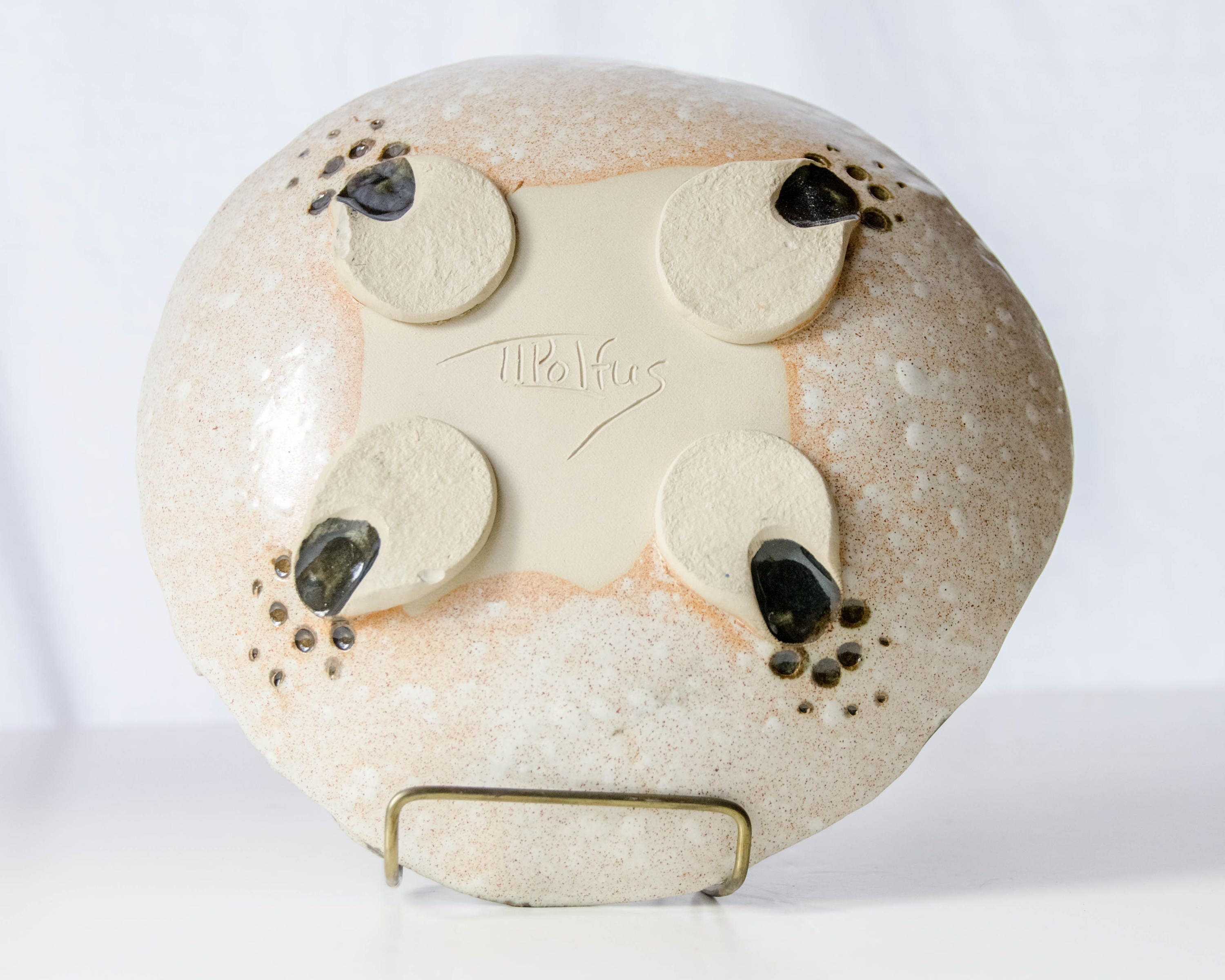 Grey Wolf Pottery Dish, Handbuilt Stoneware Bowl, Wolf Art, Arctic ...