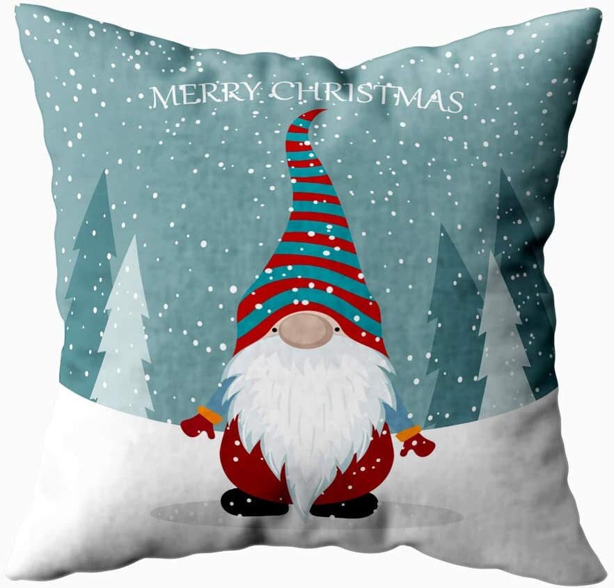 Gnome Pillow Cover Same Print On Both Sides 18 X Etsy