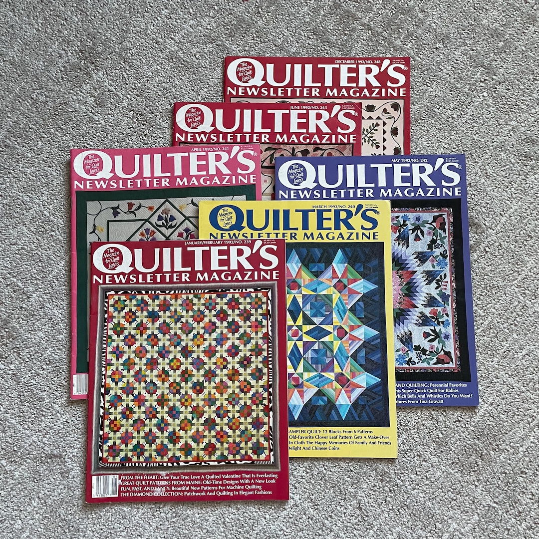 1992 Vintage Quilter's Newsletter Magazines, Vintage Quilting Patterns ...