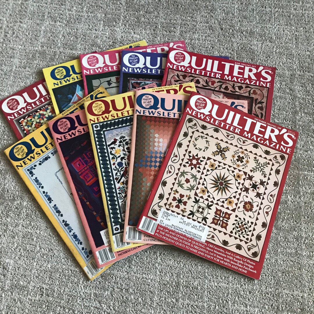 1992 Vintage Quilter's Newsletter Magazines, Vintage Quilting Patterns ...