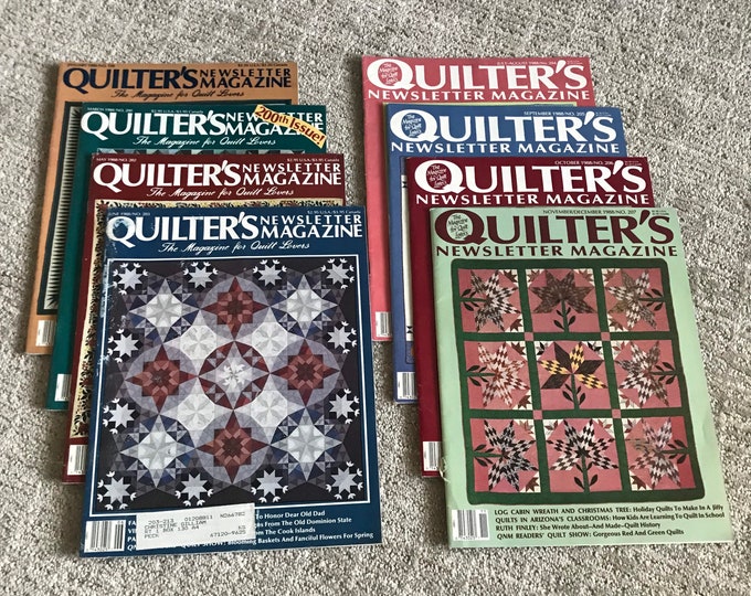 1988 Vintage Quilter's Newsletter Magazines, Vintage Quilting Patterns ...