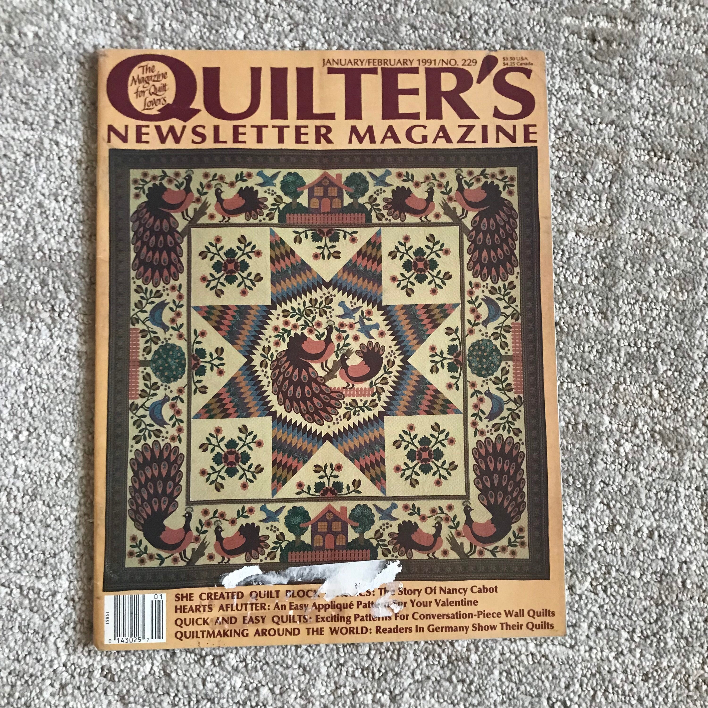 1991 Vintage Quilter's Newsletter Magazines, Vintage Quilting Patterns ...