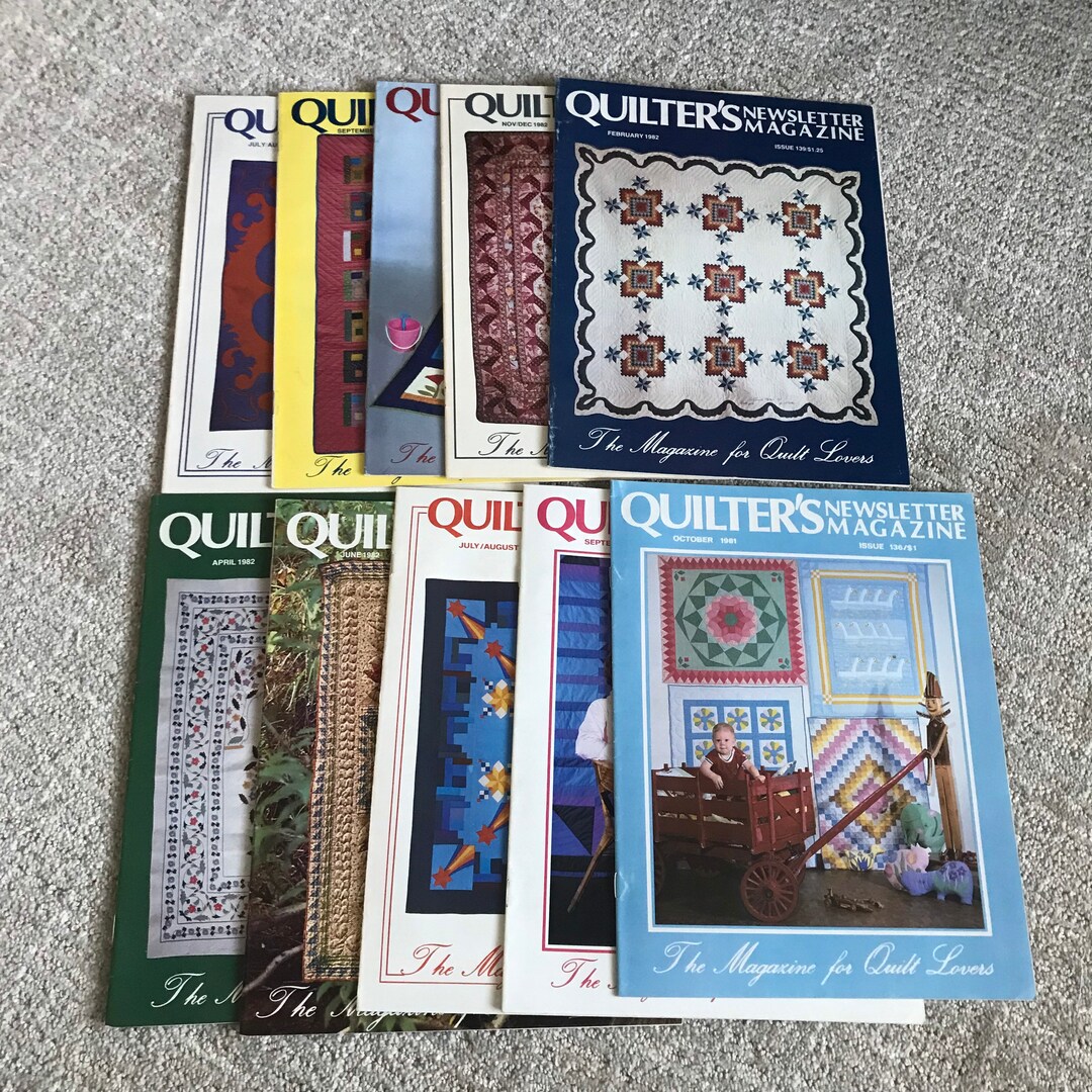 1981-82 Vintage Quilter's Newsletter Magazines, Vintage Quilting ...