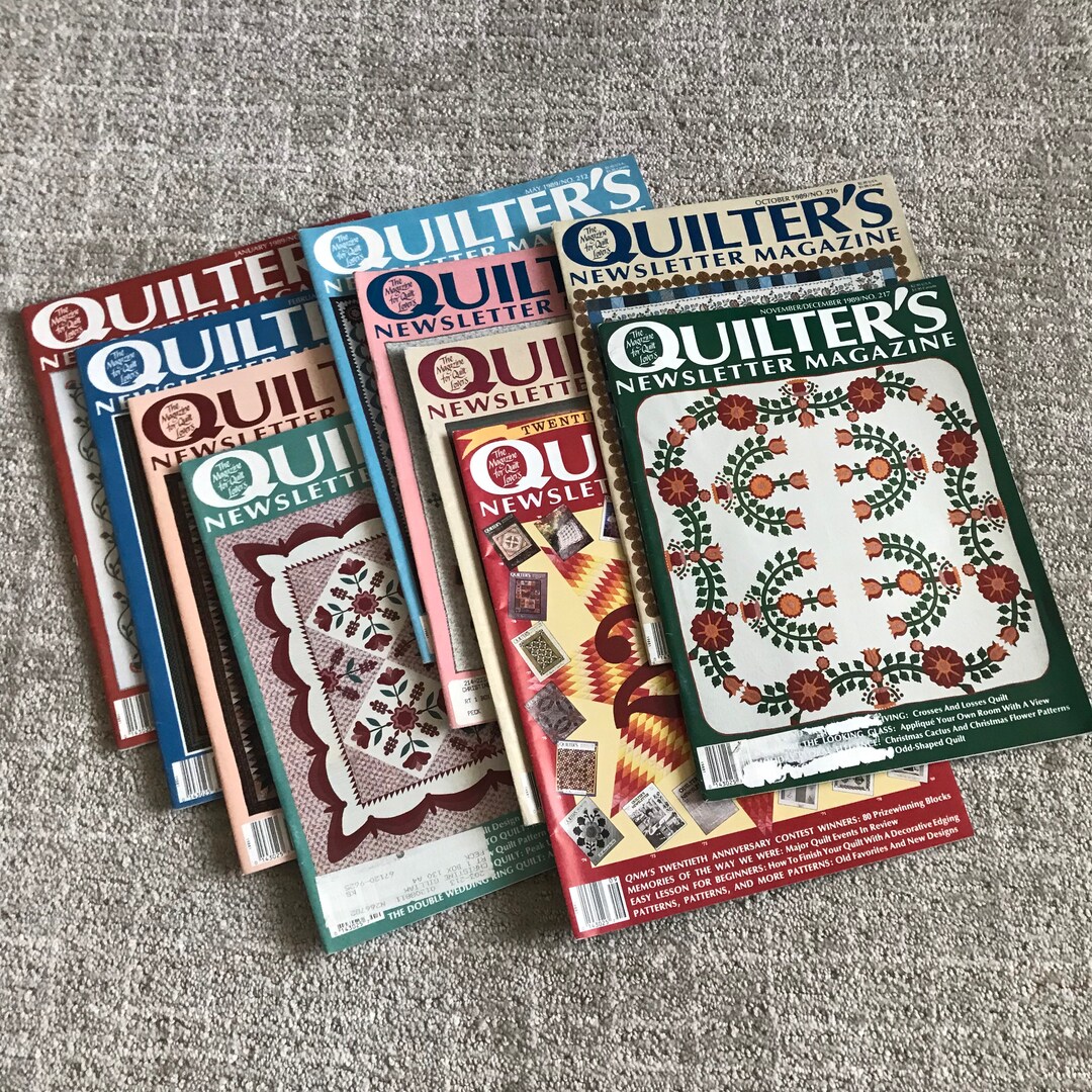 1989 Vintage Quilter's Newsletter Magazines, Vintage Quilting Patterns ...