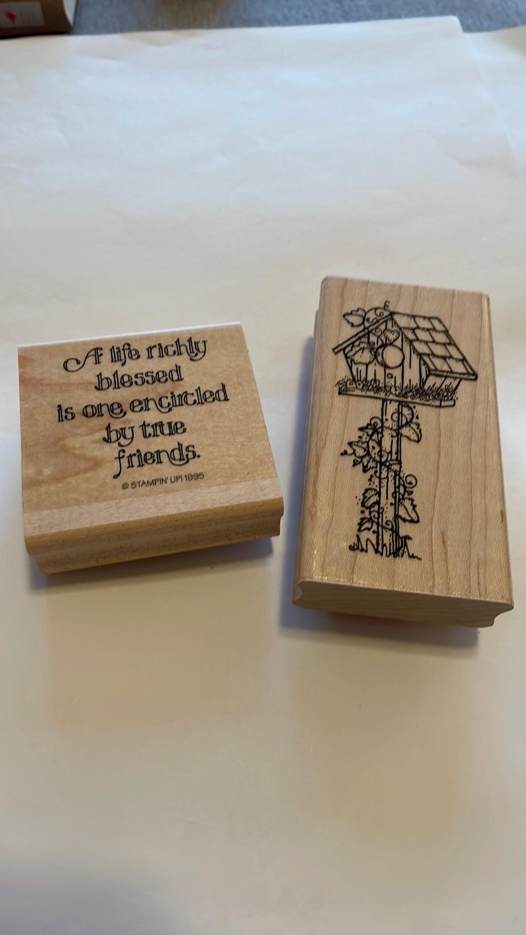 Birdhouse Rubber Stamp, Friendship Stamp, Card Making Stamps, 1990s ...