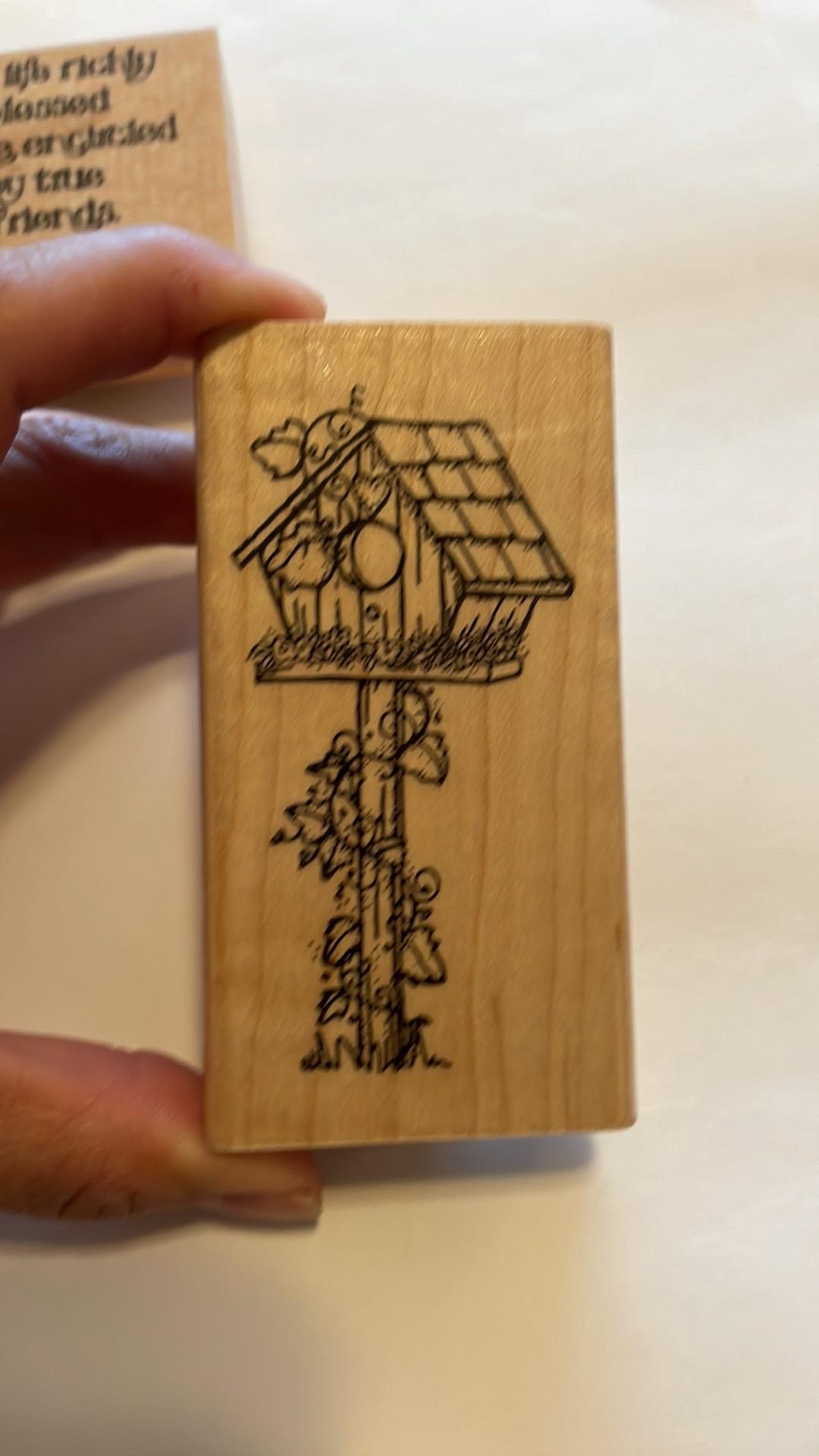 Birdhouse Rubber Stamp, Friendship Stamp, Card Making Stamps, 1990s ...