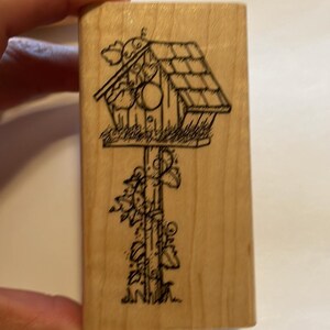 Birdhouse Rubber Stamp, Friendship Stamp, Card Making Stamps, 1990s ...
