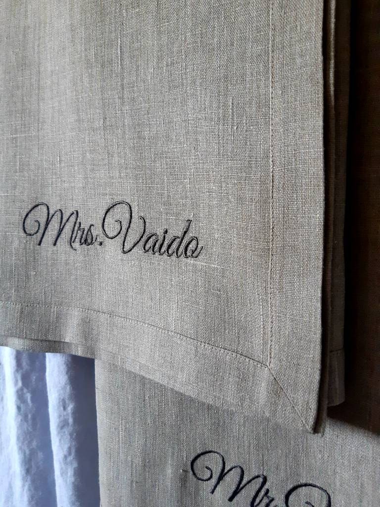 Personalized linen towels 2 linen bath/sauna towels with | Etsy