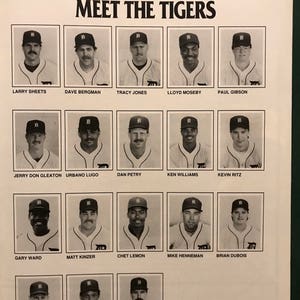 1990 Detroit Tigers Official Program - Etsy