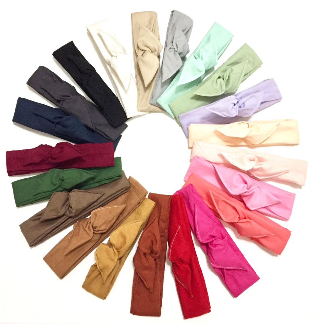 Solid Color Wire Headband, Tie up Headband, Dolly Bow, Retro Headband ...