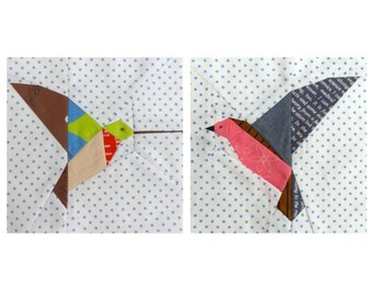Hawk A Foundation Paper Pieced Bird Quilt Pattern Block 15 of the in ...