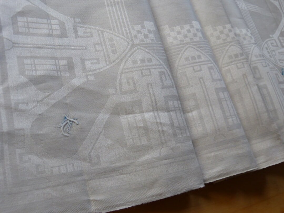 Wonderful C. 1907/10 "wow German / French Linen Damask Tablecloth ...