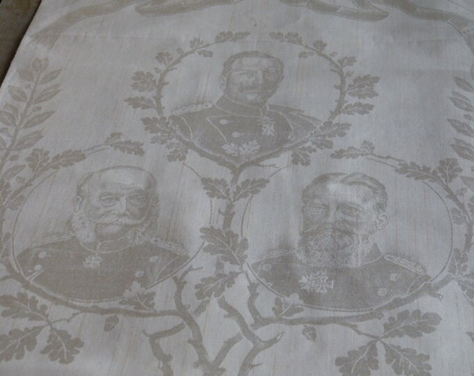 RARE an Original German Imperial Period Motif Linen Cloth Decorative ...