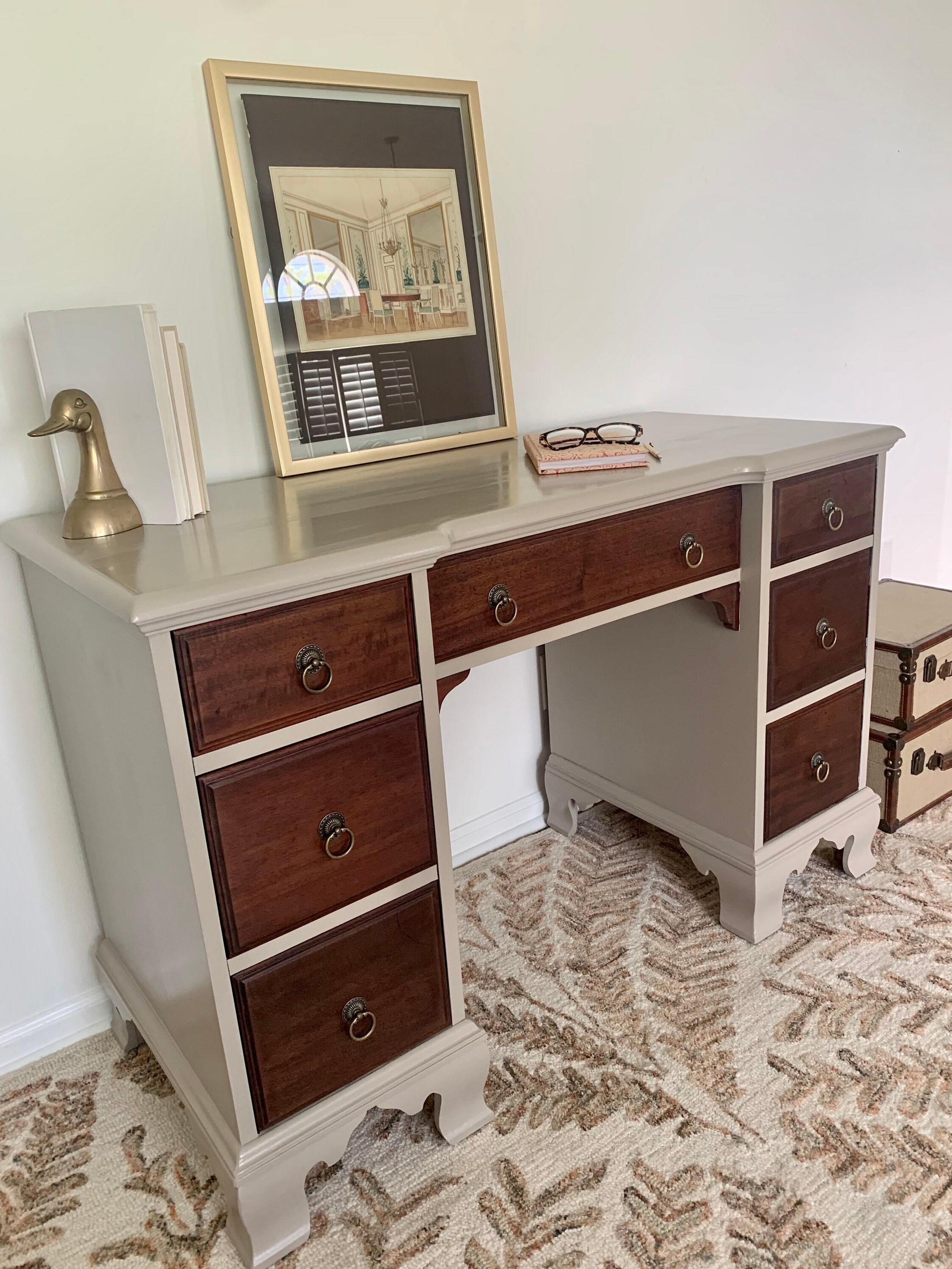 SOLD Refinished Vintage Vanity / Desk / Entry Table - Etsy