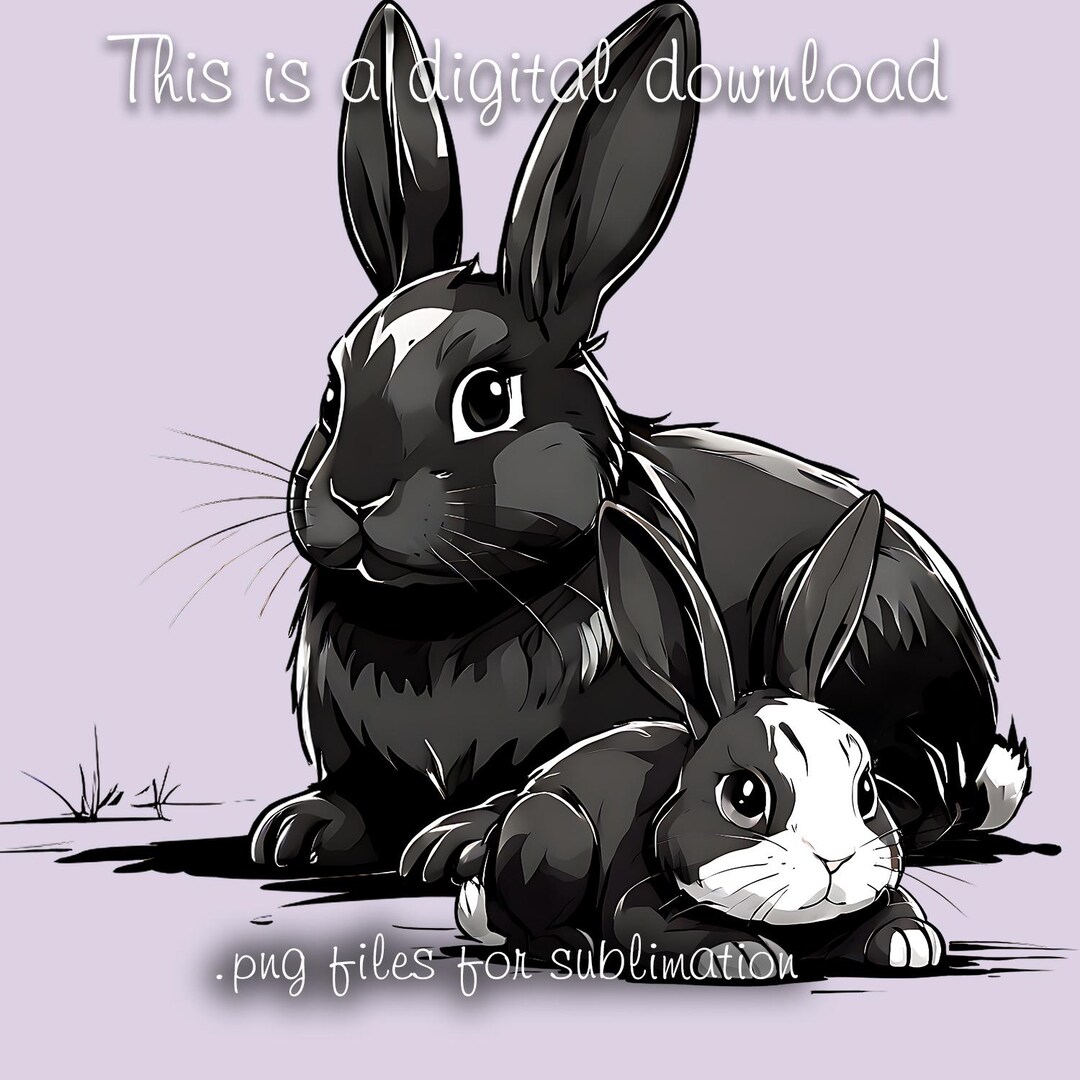 10 Cute Bunny PNG Clipart - Digital Rabbit Illustrations - 5000x5000px ...