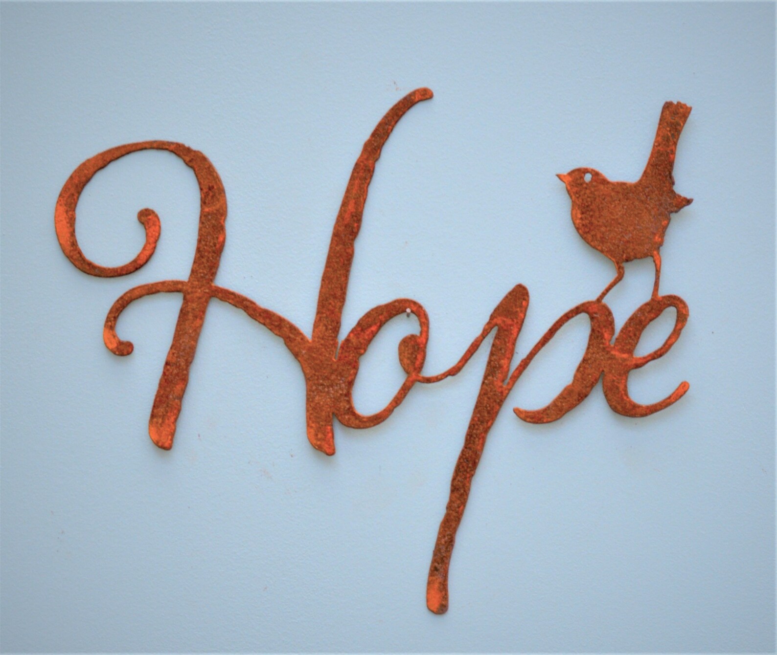 Hope Typography Wall Art Hope Script Wall Art Metal Wall | Etsy