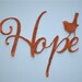 Hope Typography Wall Art Hope Script Wall Art Metal Wall Art Rustic ...