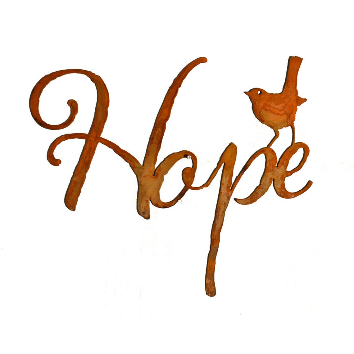 Hope Typography Wall Art Hope Script Wall Art Metal Wall | Etsy