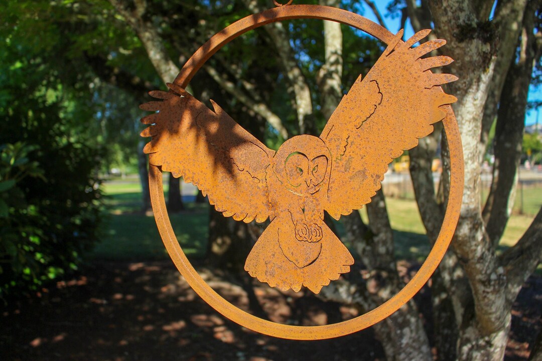 Swooping Barn Owl Ring With Chain - Etsy