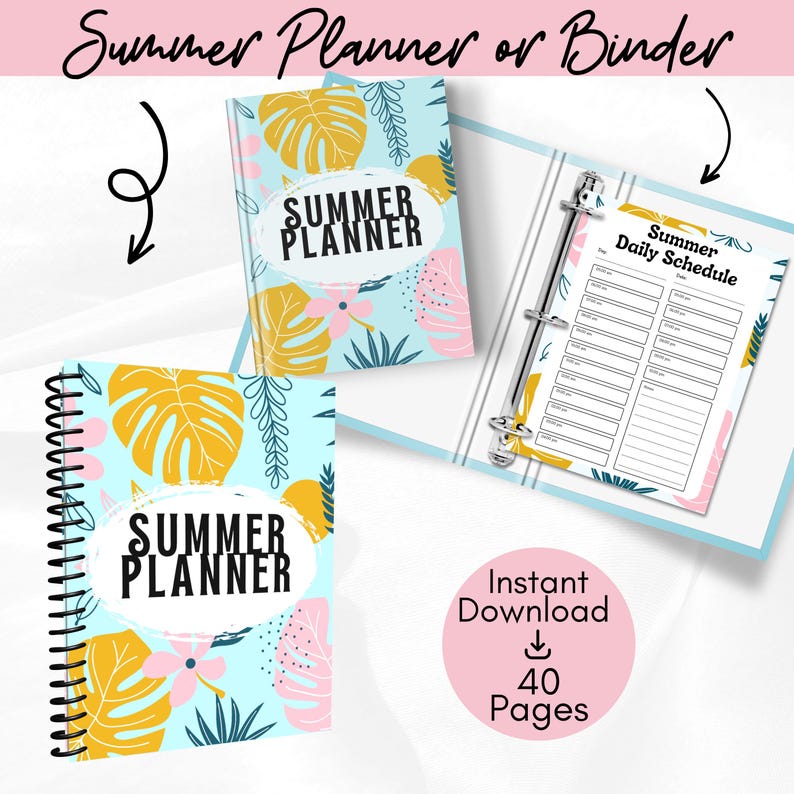 Printable Summer Planner for Kids - Etsy