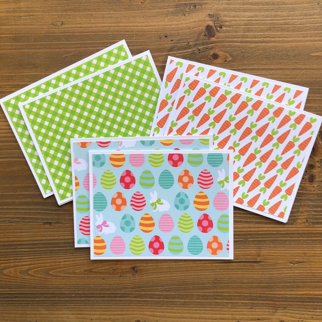 6 Assorted Easter Cards With Envelopes . Blank Easter Cards . Handmade ...