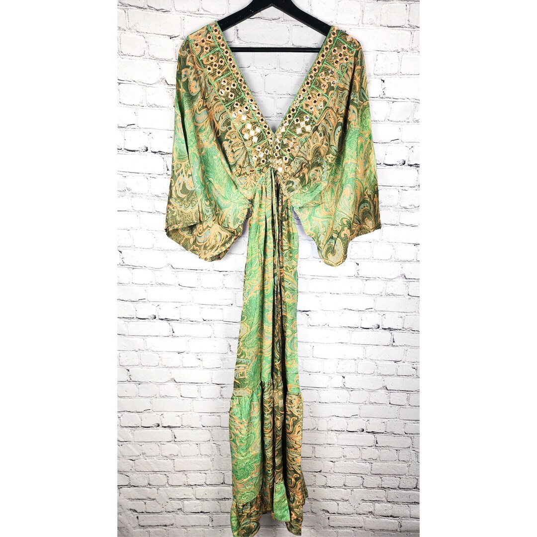 Boho Kaftan Dress, Bohemian Clothing, Summer Party Dress, Loose Dress ...